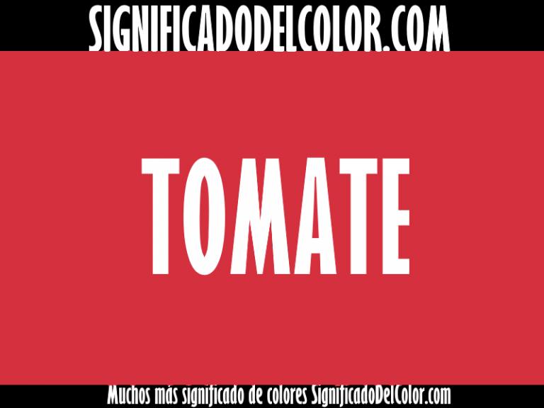 Cual es el color Tomate 【Como es el color Tomate + Ejemplo】