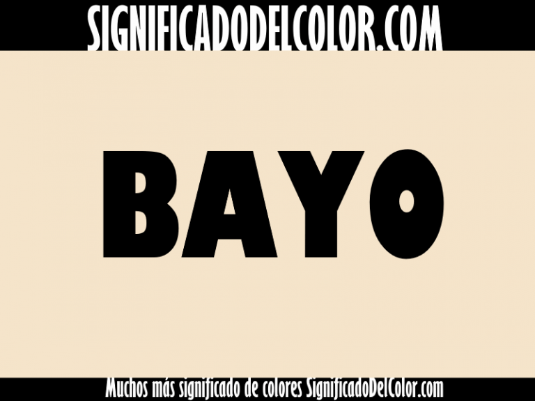 Cual es el color BAYO 【Como es el color bayo + Ejemplo】