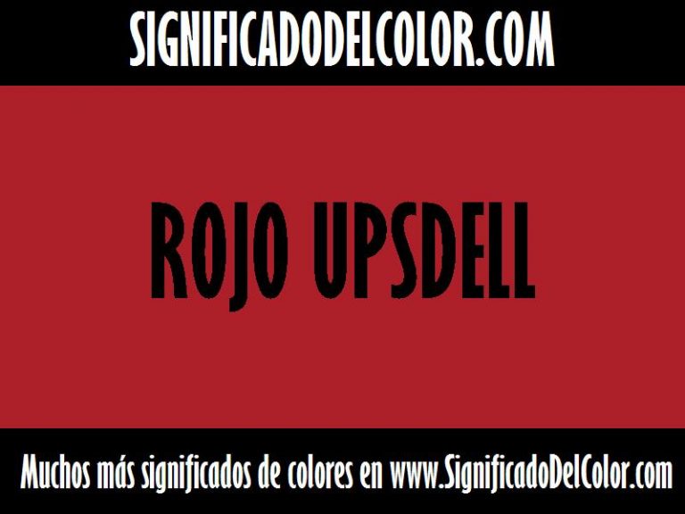Cual es el color Rojo Upsdell 【Como es el color Rojo Upsdell + Ejemplo】